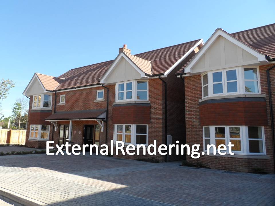 Self Coloured Render Houses | EWI Construction Ltd